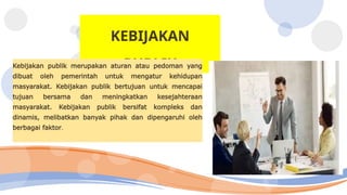 kebijakan publik kebijakan publikkebijakan | PPT