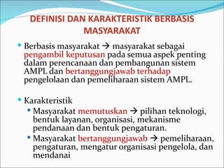 Kebijakan Pembangunan Air Minum dan Penyehatan Lingkungan Berbasis ...