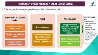 Kebijakan dan Peran Badan POM dalam rangka Pengawasan Obat Bahan Alam ...