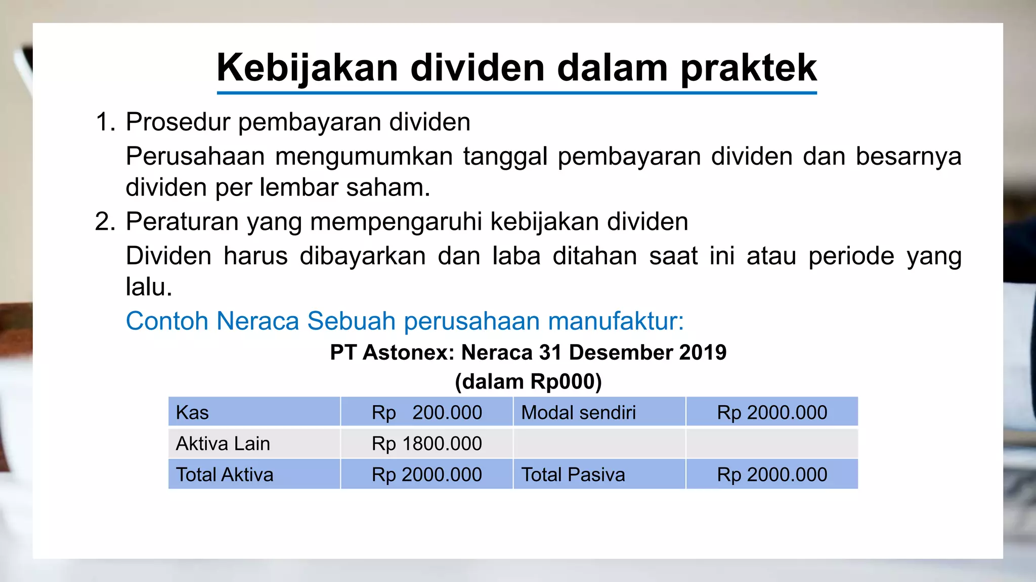 Kebijakan Dividen | PPT