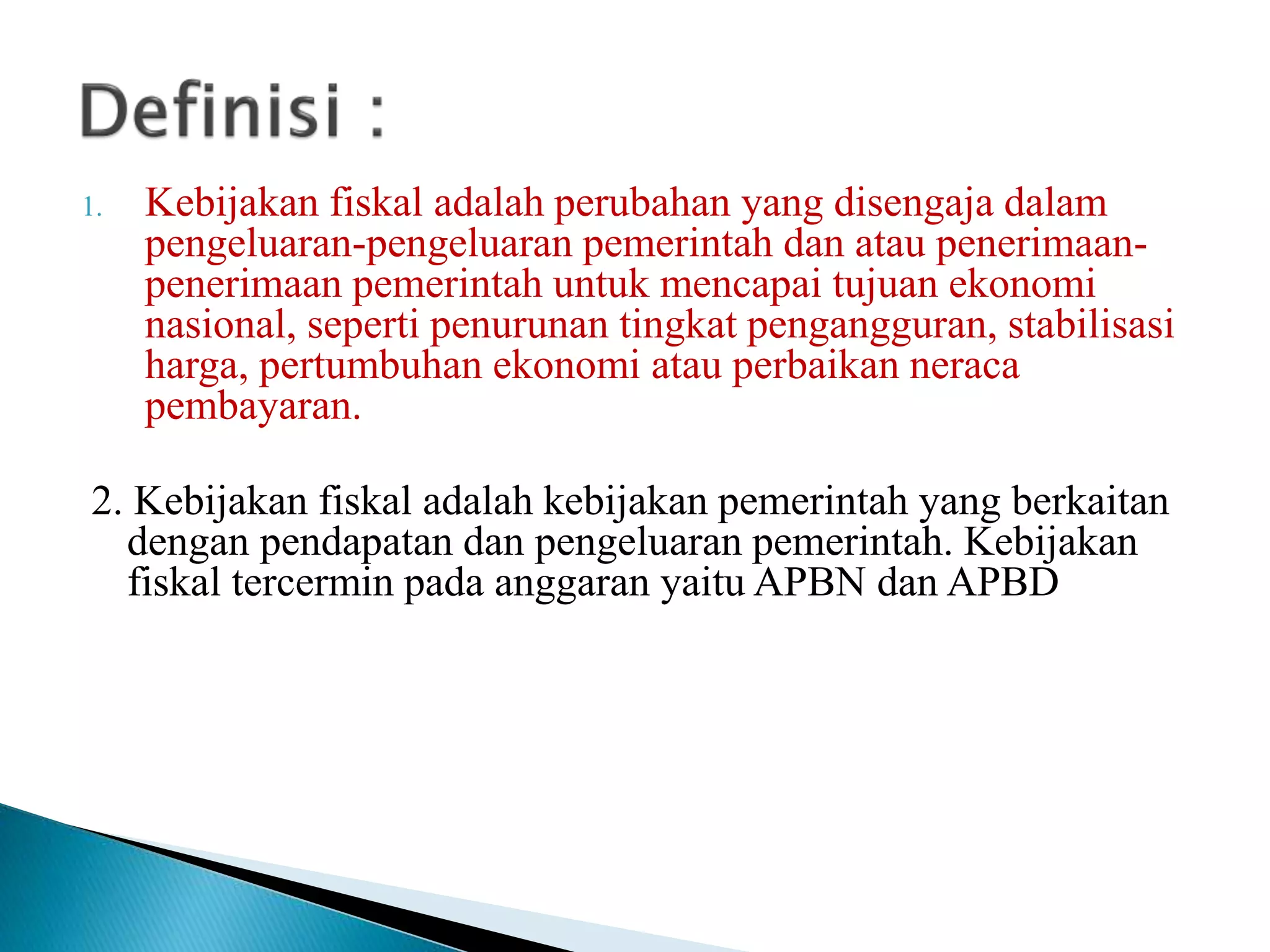 Kebijakan Fiskal | PPTX