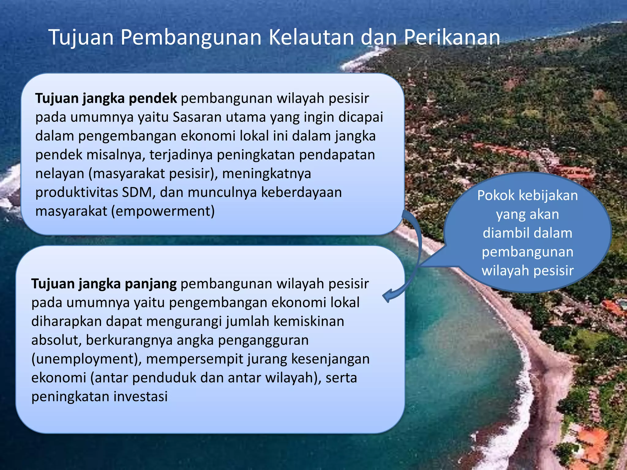 Kebijakan pembangunan wilayah pesisir dan lautan | PPTX