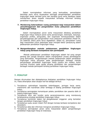 Kebijakan pendidikan lingkungan hidup | DOC