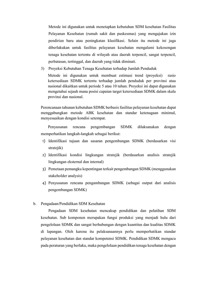Kebijakan pengembangan sdm kesehatan di indonesia | PDF