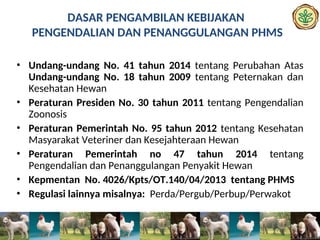 Kebijakan Pengendalian dan Penanggulangan Rabies di Indonesia 2015 | PPT