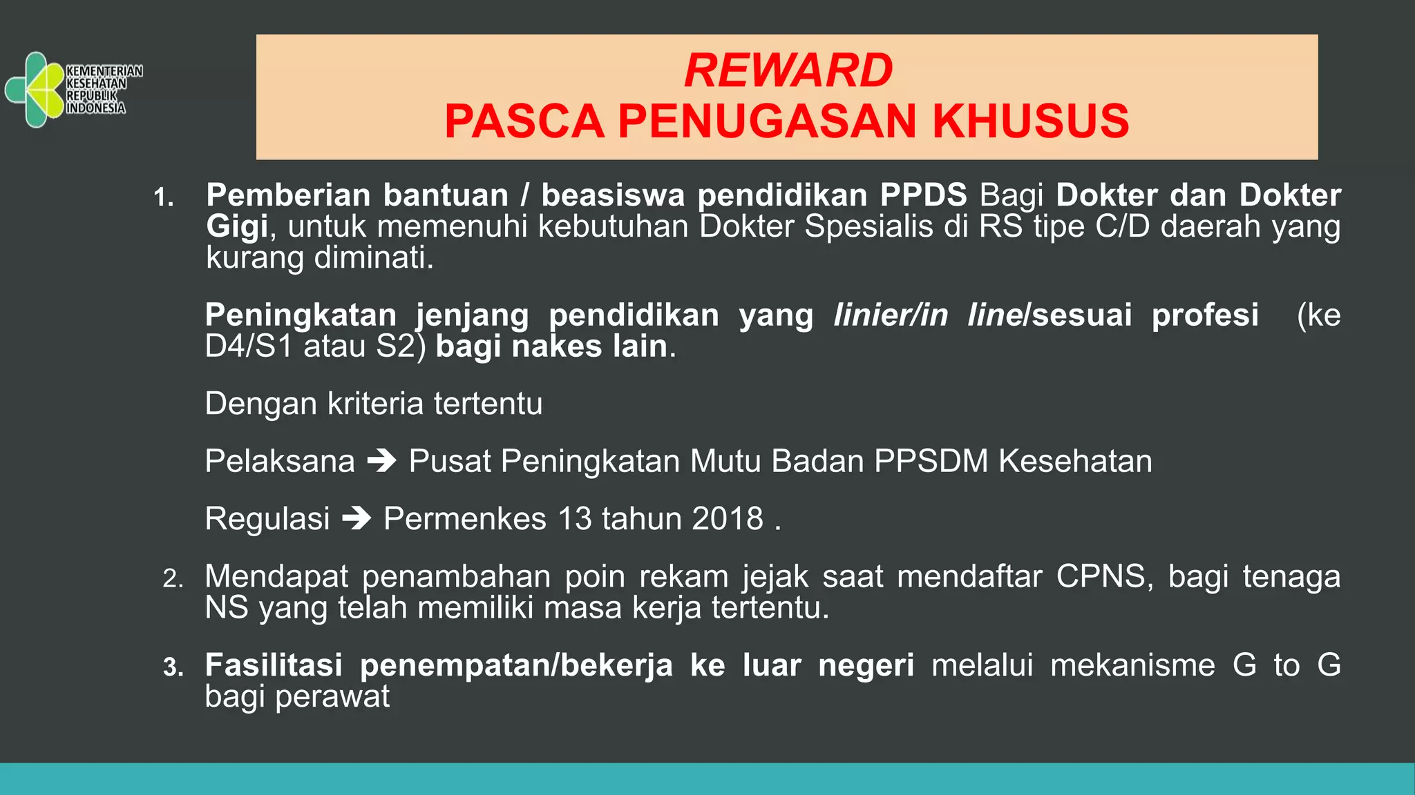 Kebijakan penugasan khusus tenaga kesehatan individu (edit 20.01.20) | PPTX