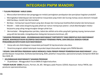 Kebijakan Pelaksanaan PNPM Mandiri | PPT