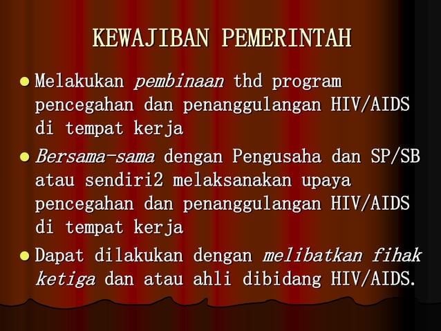 Kebijakan program hiv | PPTX