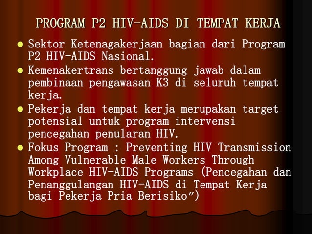 Kebijakan program hiv | PPTX