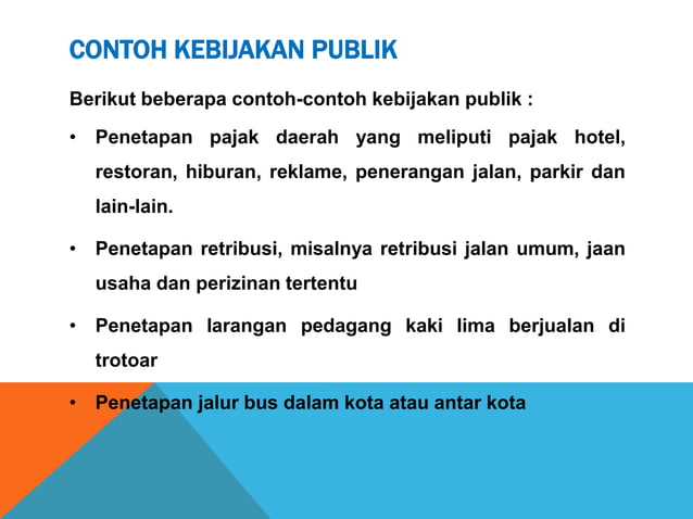 Kebijakan publik | PPTX