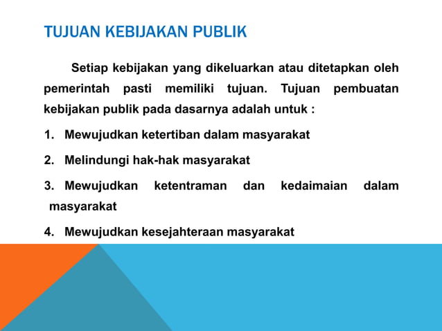 Kebijakan publik | PPTX