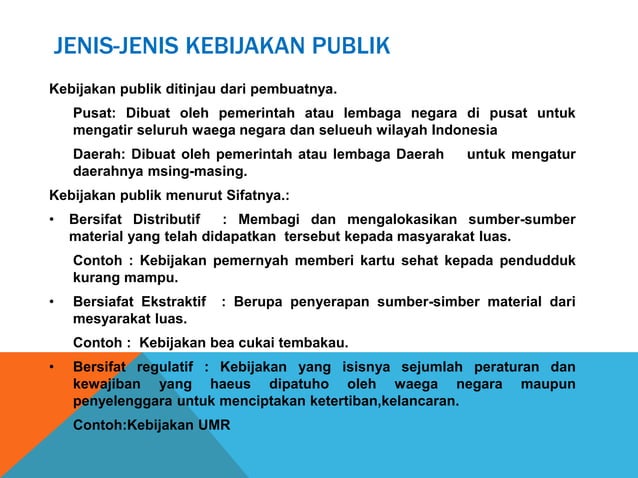 Kebijakan publik | PPTX