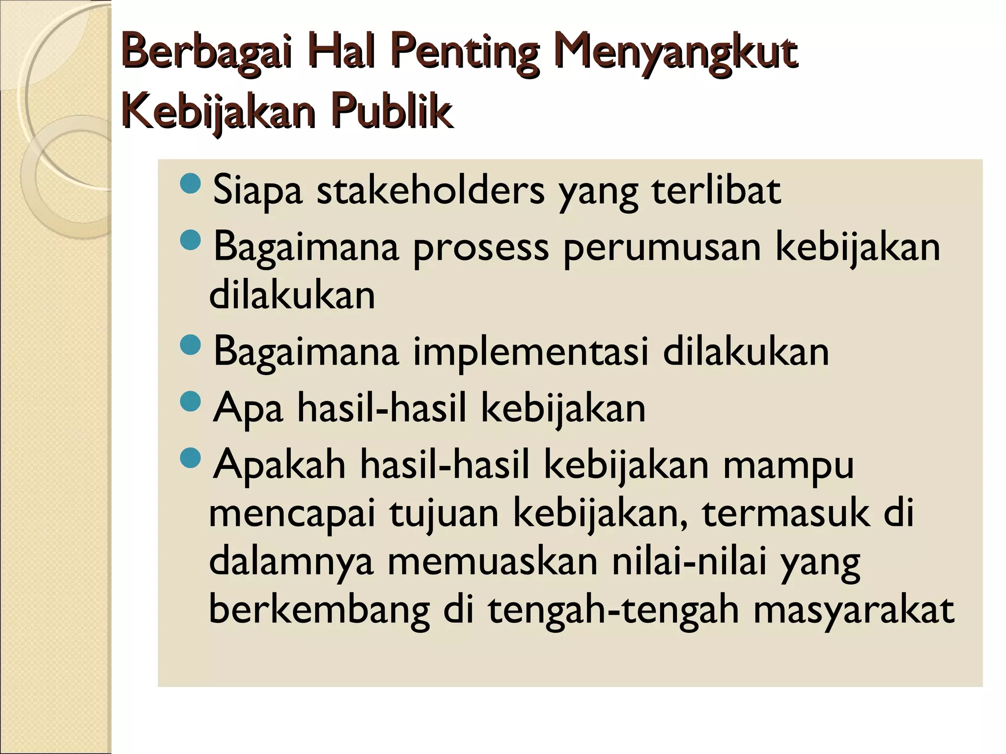 Materi Kebijakan publik | PPT