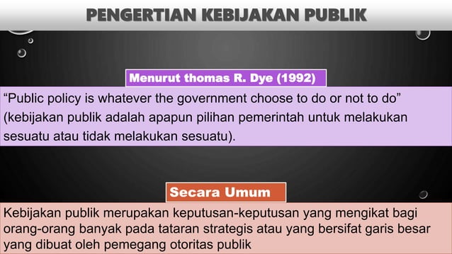 Kebijakan publik | PPT