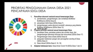 Kebijakan sdg's dalam pembangunan desa formasi 26122020 | PPTX