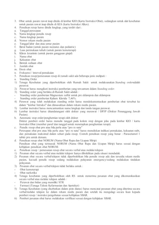 Kebijakan standar peresepan rs | DOCX