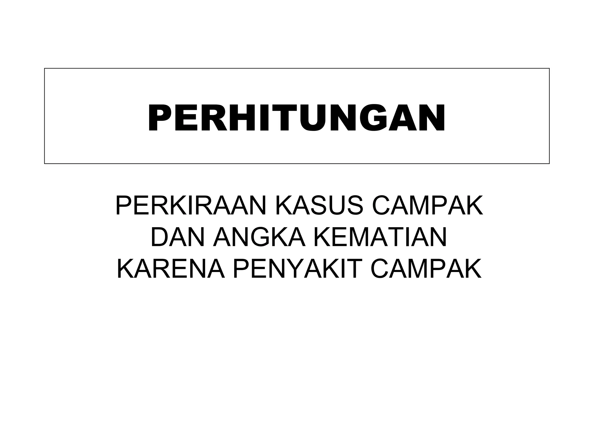 Kebijakan &strategi operasional campak 2010 | PPT