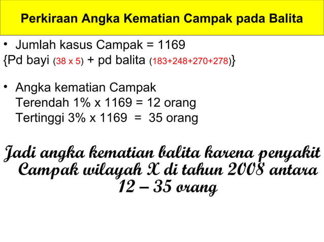 Kebijakan &strategi operasional campak 2010 | PPT