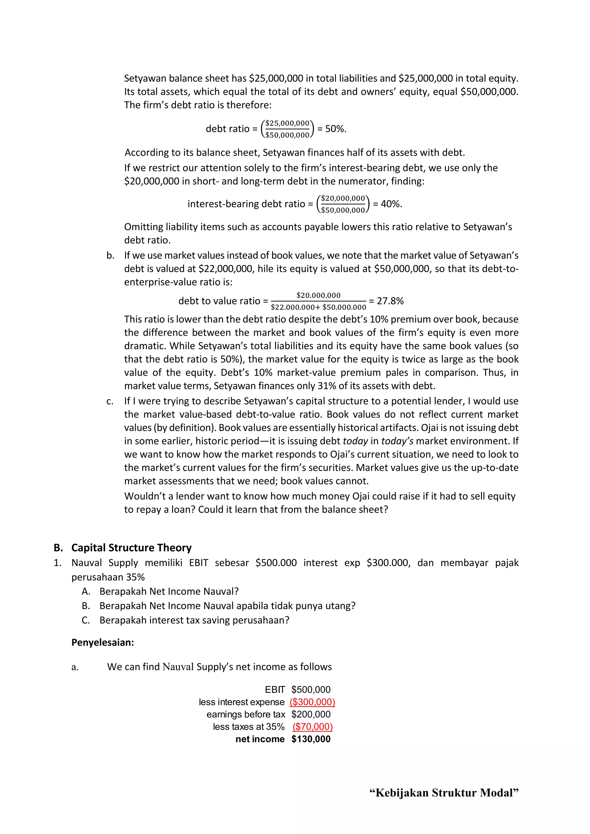 Capital Structure Policy / Abshor Marantika / Mahendra Dicky Setyawan ...