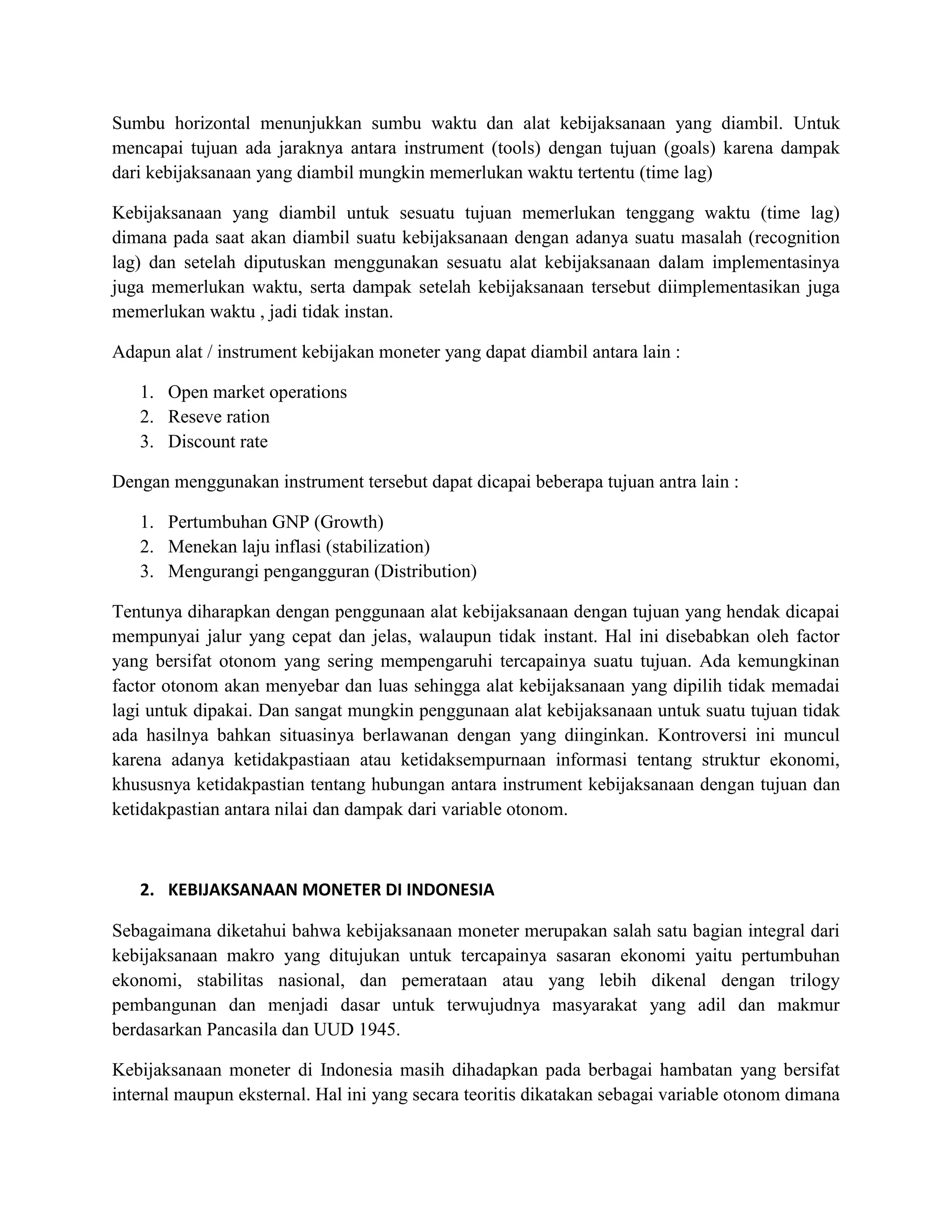 INDEPENDENSI BANK SENTRAL, INSTRUMEN KEBIJAKSANAAN MONETER | DOCX