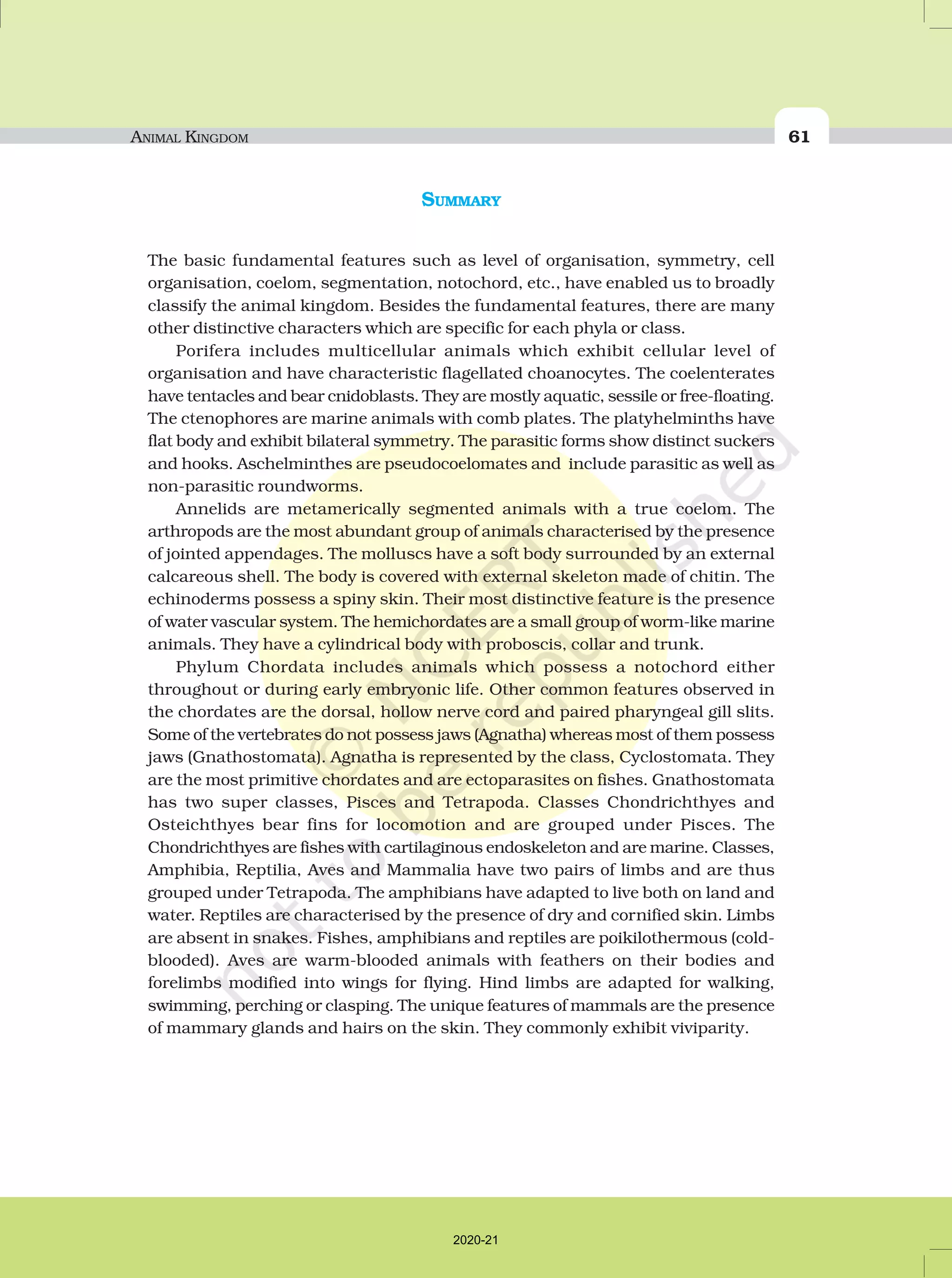 Chapter- 4 Animal kingdom | PDF