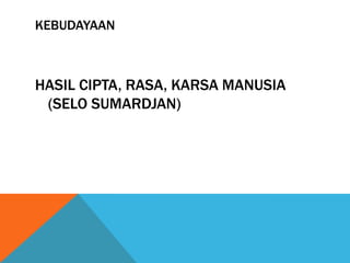 Kebudayaan | PDF