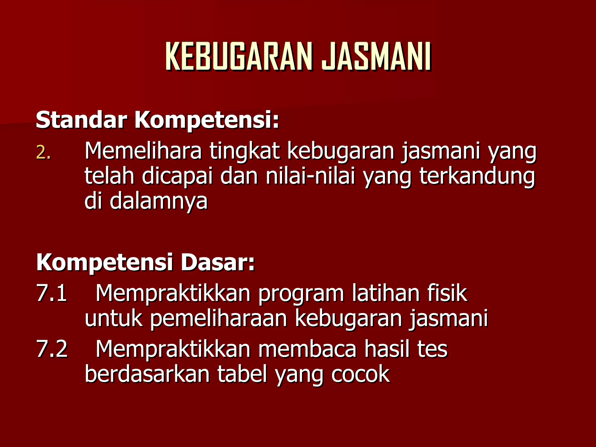 Kebugaran Jasmani Ppt