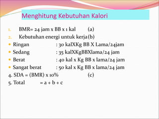 kebutuhan energi status gizi untuk semua | PPT