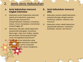 Kebutuhan dan kelangkaan barang dan jasa (kombis) | PPTX