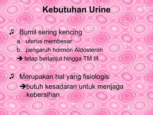 Kebutuhan eliminasi dan seksual pada ibu hamil | PPT