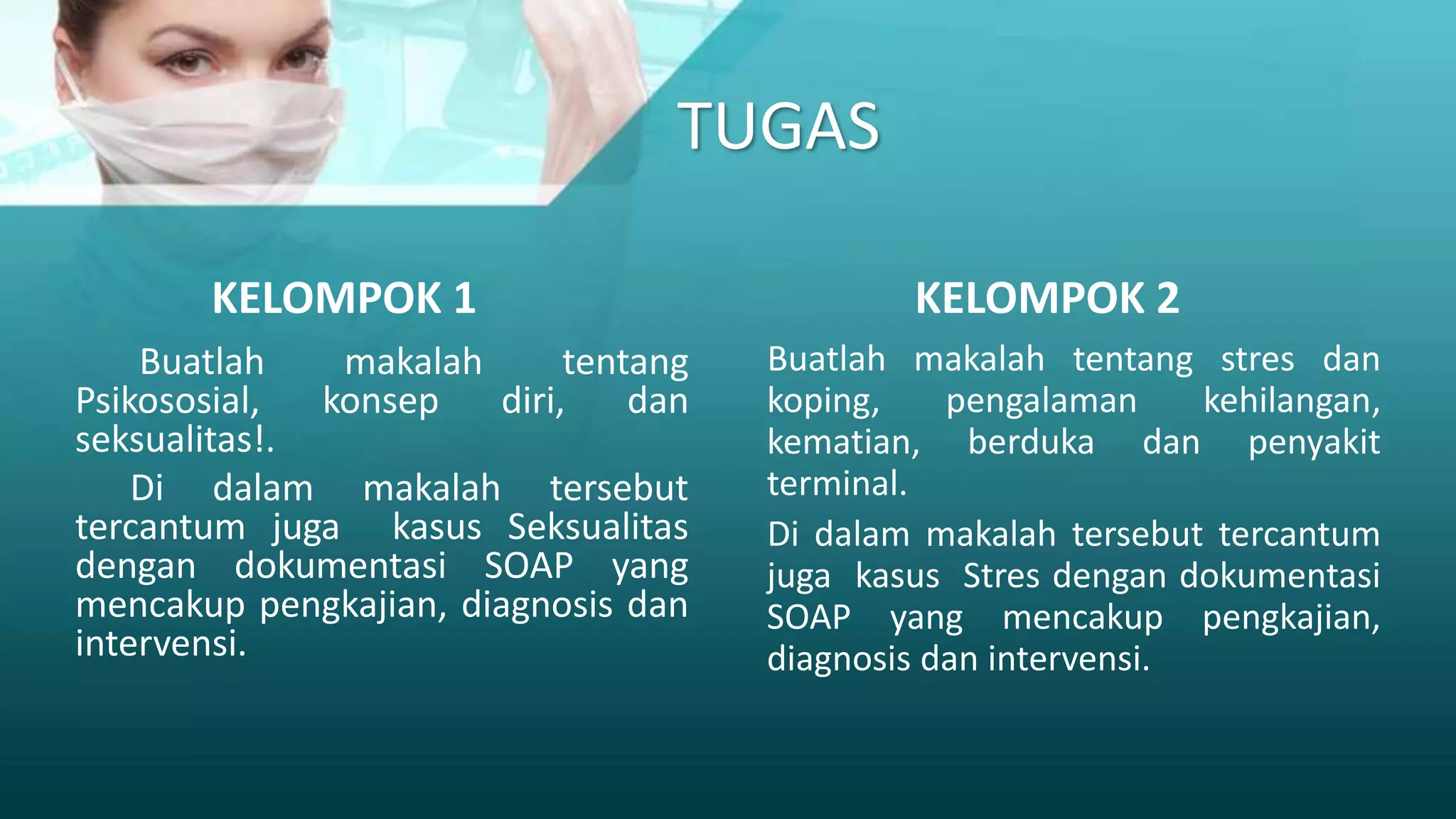 Kebutuhan psikososial, konsep diri, seksualitas, spritual, stress dan koping | PPTX