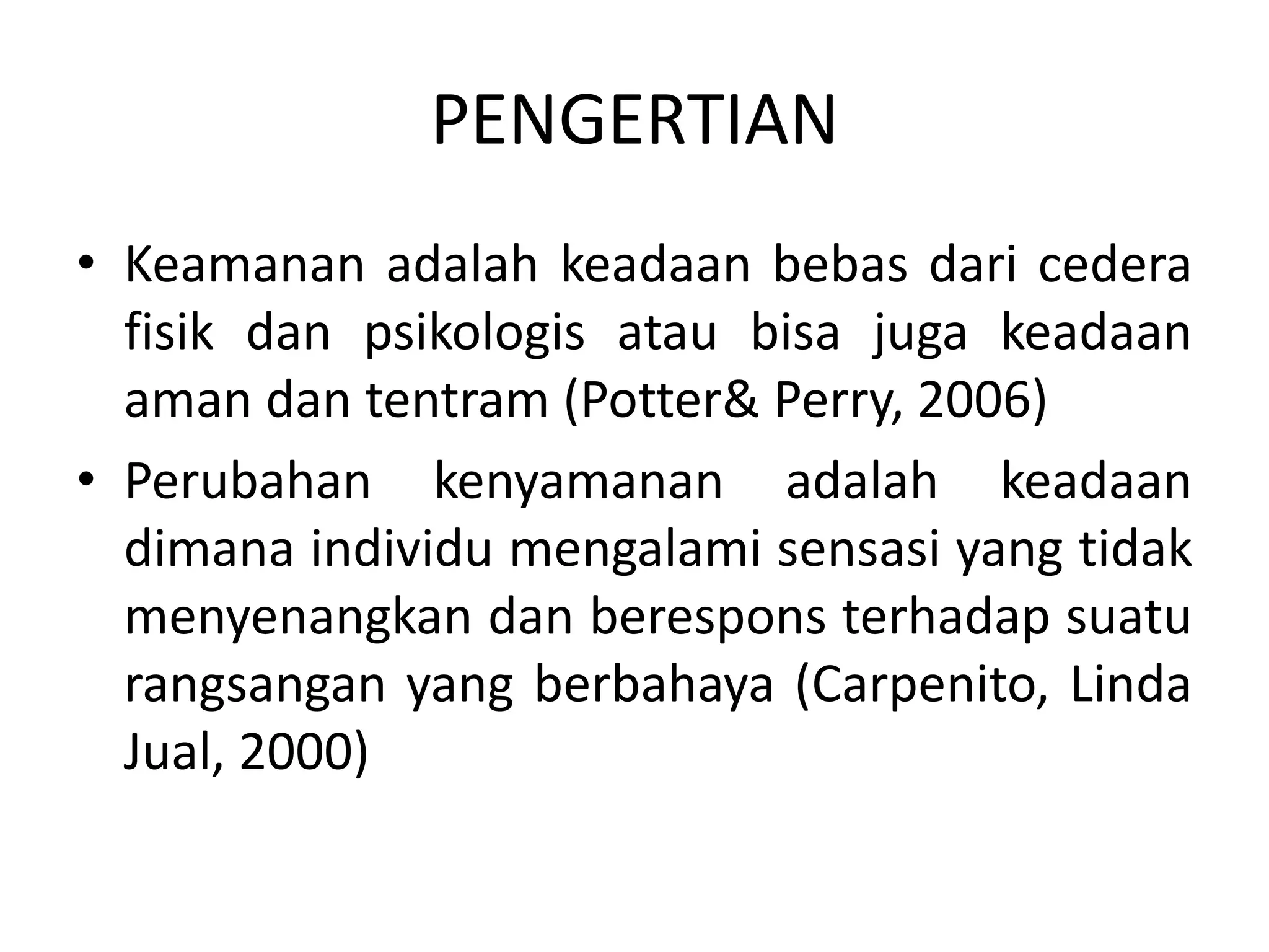 Kebutuhan rasa aman dan nyaman | PPTX