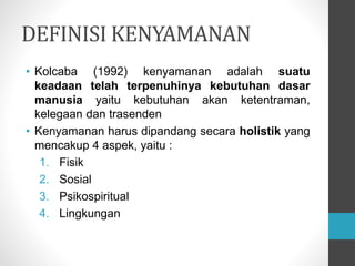 Kebutuhan rasa aman nyaman | PPTX