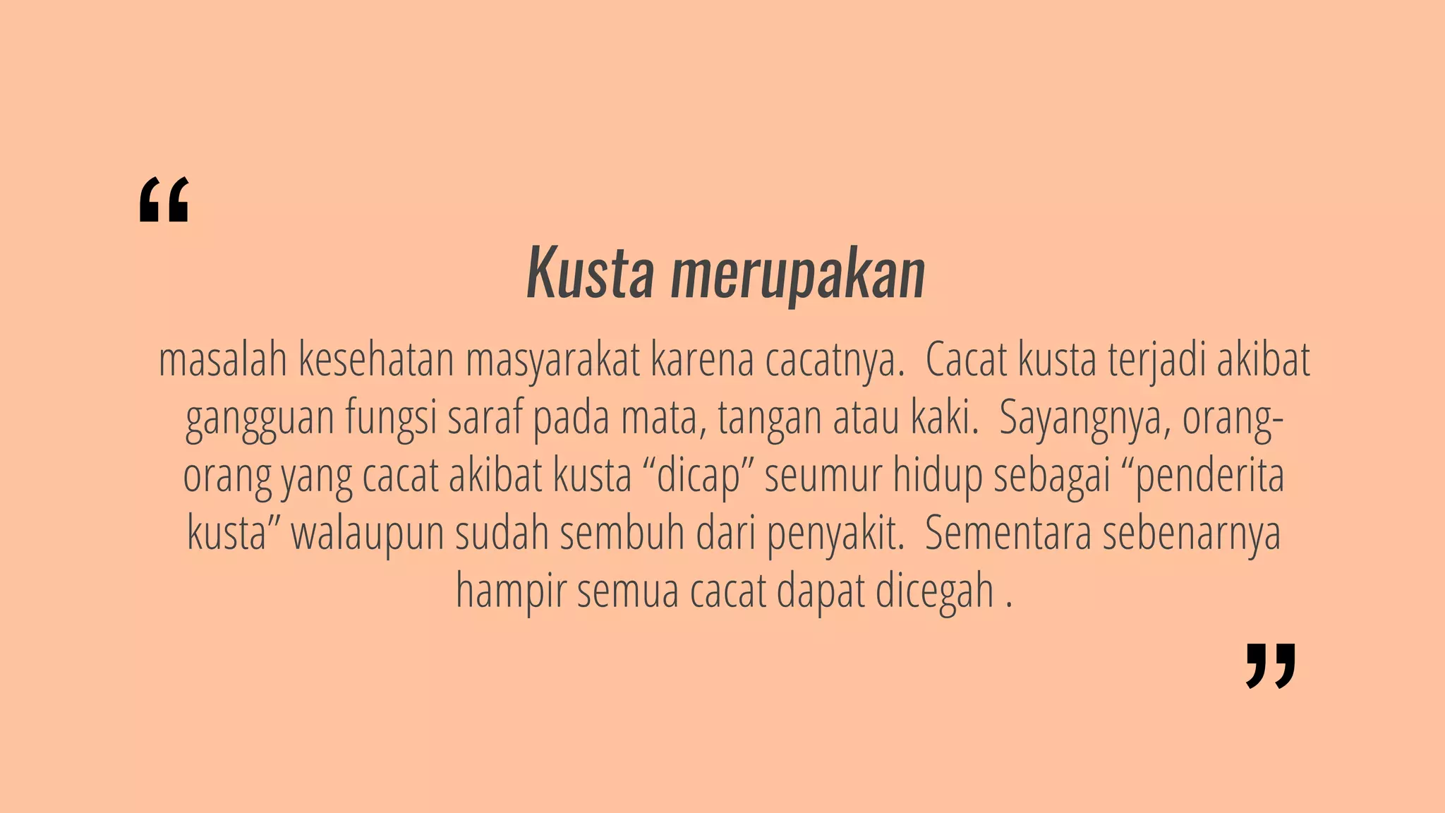 Kecacatan dan pencegahan kecacatan kusta | PPT