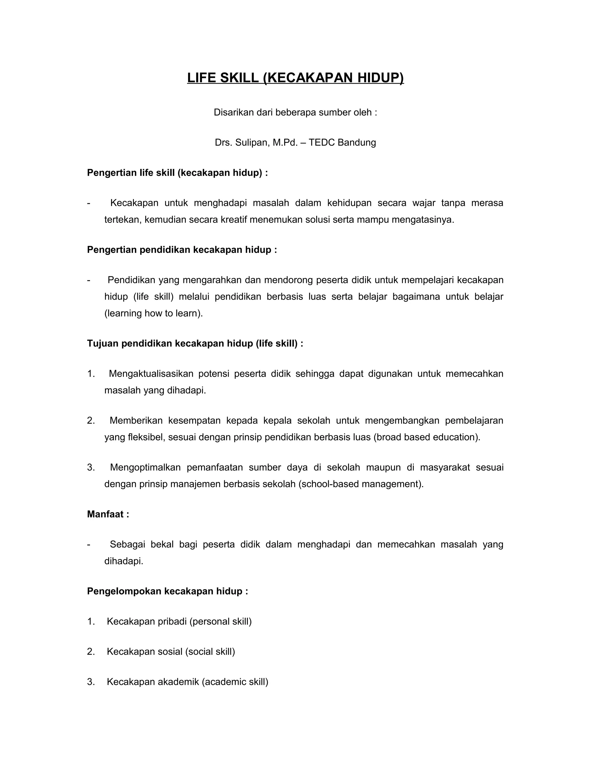 Kecakapan berpikir 1 | DOC