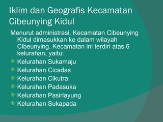Kecamatan cibeunying kidul | PPT