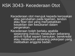 Kecederaan Otot | PPT
