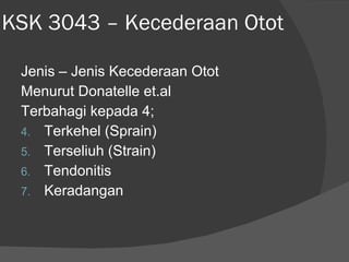 Kecederaan Otot | PPT