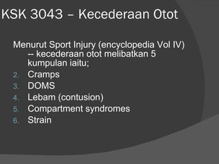 Kecederaan Otot | PPT