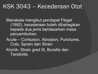 Kecederaan Otot | PPT