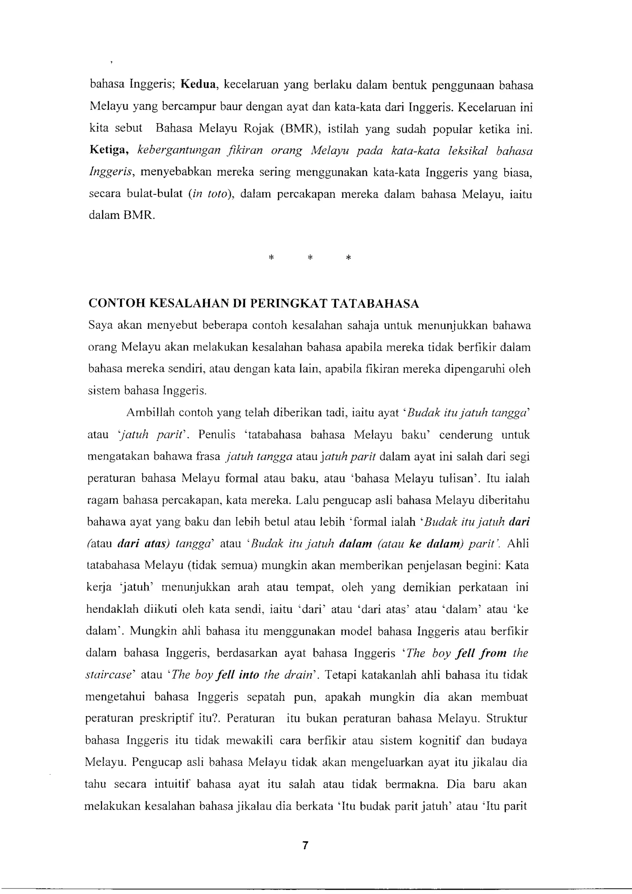Kecelaruan Bahasa Melayu Dr Faktor Dalaman Dato Dr Hassan Ahmad 001 | PDF