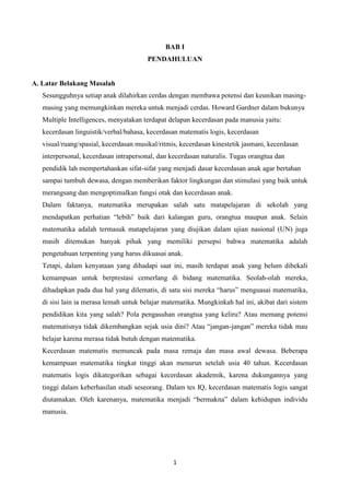 Kecerdasan anak usia dini | PDF