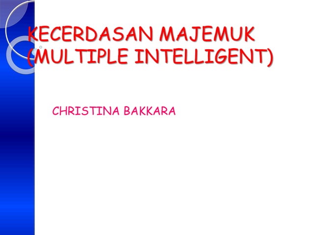 Kecerdasan majemuk | PPTX