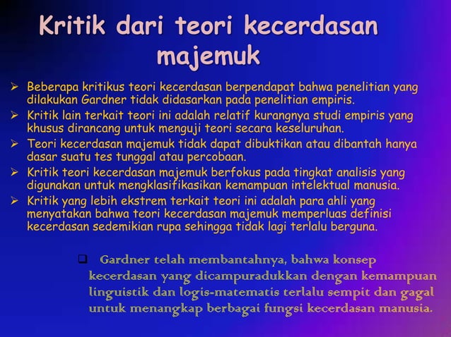 Kecerdasan majemuk ppt | PPT