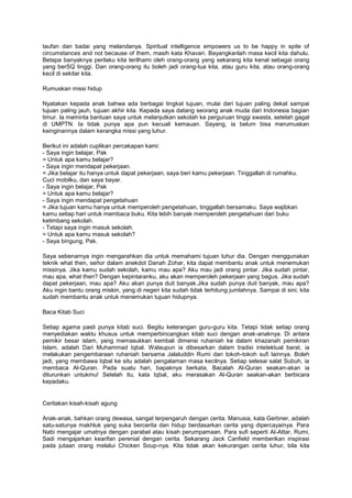 Kecerdasan spiritual anak | DOCX