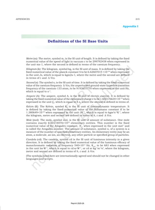 Grade 10 Chemistry -definitions of the si base units | PDF