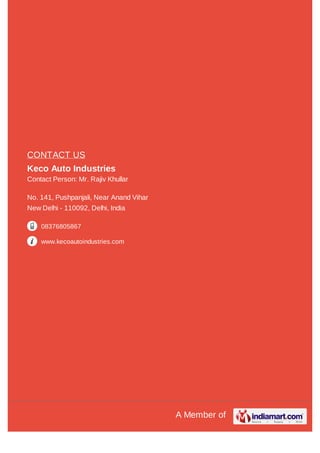 Keco Auto Industries, New Delhi, Electrical Parts | PDF | Automotive ...