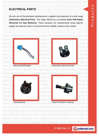 Keco Auto Industries, New Delhi, Electrical Parts | PDF