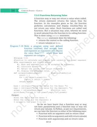 Computer Science chapter 7 functions class 12 | PDF