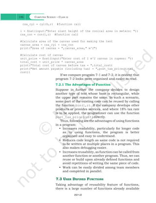 Computer Science chapter 7 functions class 12 | PDF